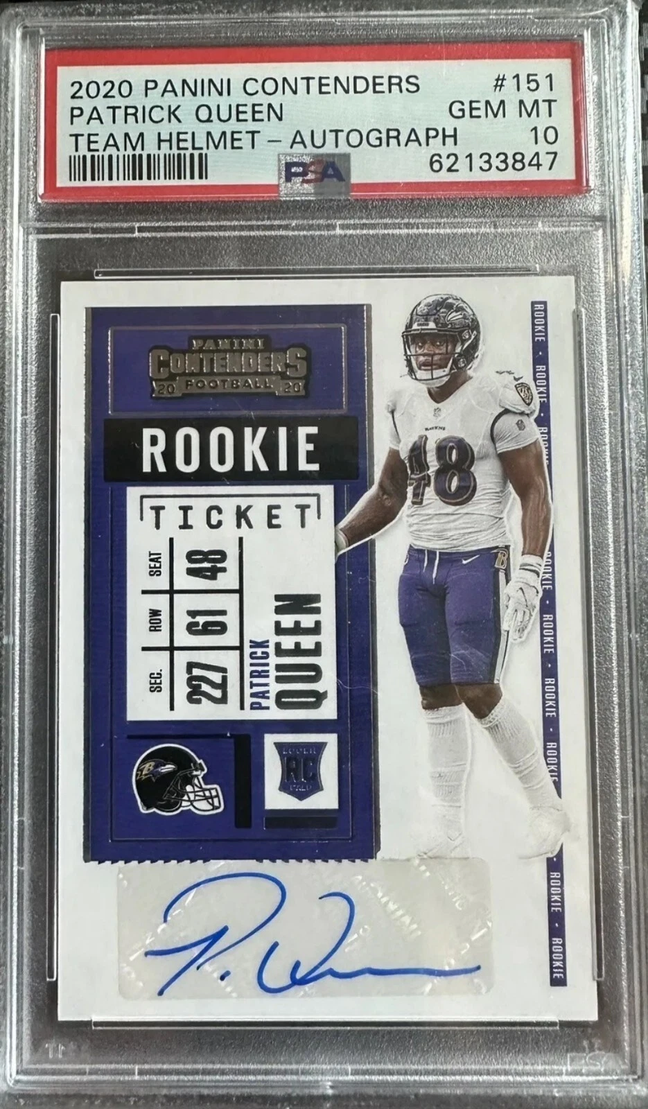 Patrick Queen 2020 Contenders #151 Rookie Ticket Auto Price Guide ...