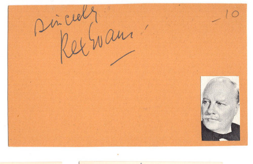 Rex Evans 1903-1969 Signed Index Card Autograph Actor Frankenstein ...