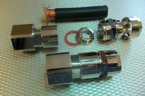 91836 UG-154A/U RF Coax Cable Adapter Connector RG-17 RG-18 RG218/U LC ...