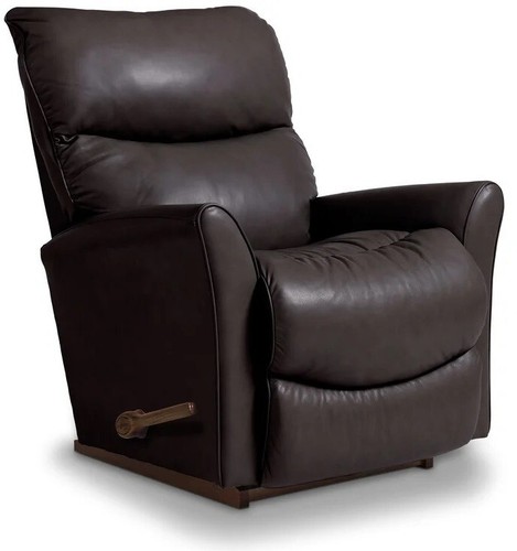 Dark Brown Leather La-Z-Boy Manual Rocker Recliner Lazy Boy Armchairs ...