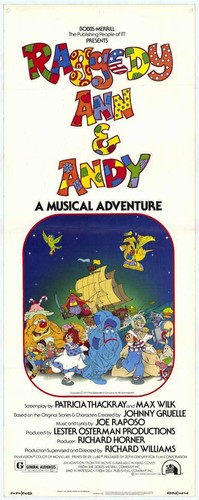 RAGGEDY ANN AND ANDY Movie POSTER 14x36 Insert Didi Conn Mark Linn ...