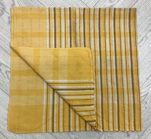 Small Square Vintage Retro Cotton Seersucker Tablecloth 32” X 32 ...