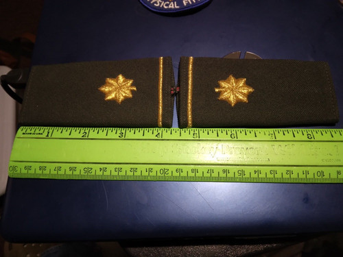 U.S. Army Vintage Green and Gold Major Soft Shoulder boards 4 1/4 inch ...