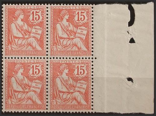France. ** MNH Yvert 125(4). 1902. 15 Cts Vermilion, Block Of Four ...