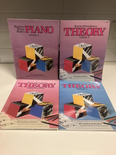 Lot Of 4 Bastien Piano Basics Level 1 & 2 Piano Music Instruction Books ...