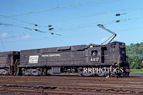 RR PRINT PENN CENTRAL PC ex PRR ACTION E44 ELECTRIC LOCO #4417 | eBay