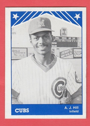 1983 TCMA Minor League # 26 A.J. Hill - Midland Cubs | eBay