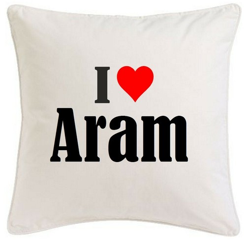 KISSENBEZUG I LOVE ARAM 40CMX40CM AUS MIKROFASER | eBay.de
