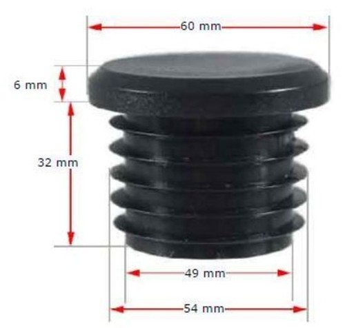 Plastic Round Long Neck End Cap for Tube Size 50NB - Pack of 10 Pieces ...