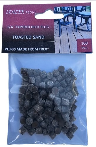 New 1/4" Trex "Toasted Sand" Plugs for Composite Decking | eBay
