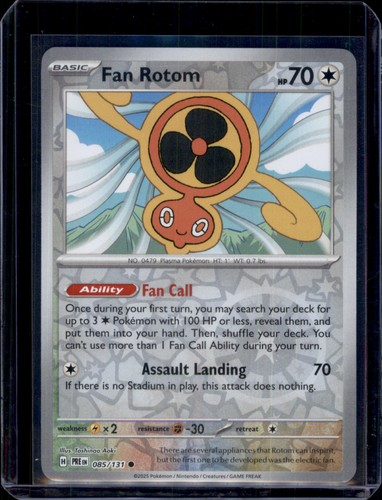 Fan Rotom SV: Prismatic Evolutions Pokémon 085/131 Reverse Holo NM+ | eBay