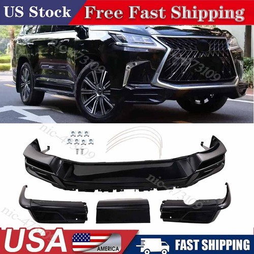 For Lexus LX570 2016-2021 Body Kit S Sport Look Grille & Lip Spoilers ...