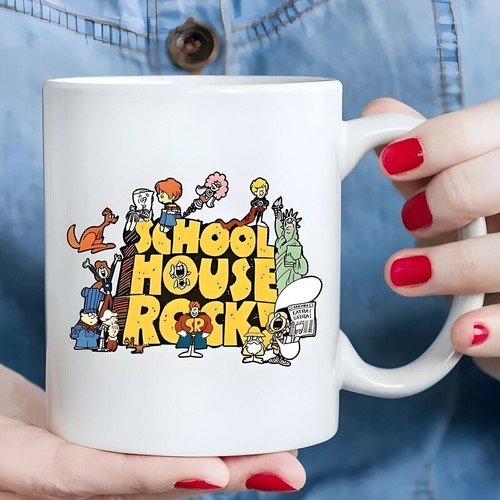 11 oz, Large Funny SCHOOL HOUSE ROCKS Ceramic Mug, Novel DIY Coffee Mug ...