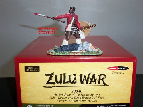 BRITAINS 20040 ZULU WAR MODELZONE WASHING OF THE SPEARS TOY SOLDIER ...