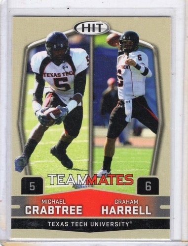 Michael Crabtree / Graham Harrell 2009 Sage Hit Teammates #55 ROOKIE | eBay
