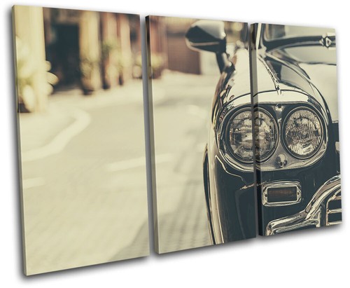 Retro Vintage Automobile Cars TREBLE CANVAS WALL ART Picture Print | eBay