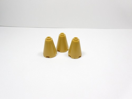 LEGO 3 Pearl Gold 2x2x2 Round Cones Bricks B10 | eBay