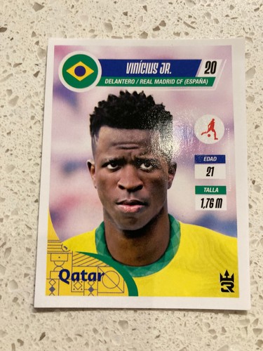 2022 3R Qatar World Cup Sticker #299 Vinicius Jr Brazil | eBay
