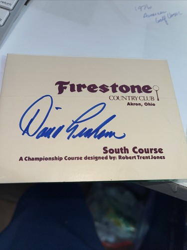 David Graham 1976 American Golf ClassIc Signed Firestone Country Club ...