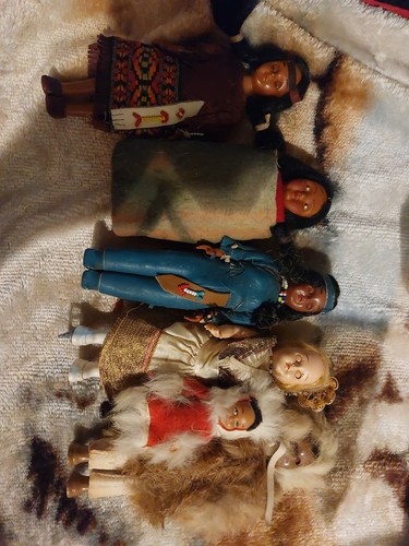 Vintage Native American Toy Doll Collection Various Old Indian Dolls ...
