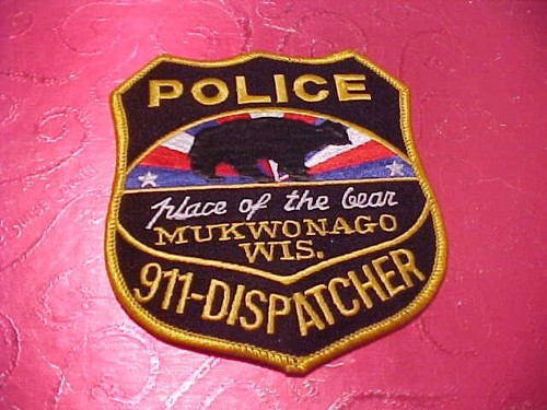 MUCKWONAGO WISCONSIN 911 DISPATCHER POLICE PATCH SHOULDER SIZE UNUSED ...