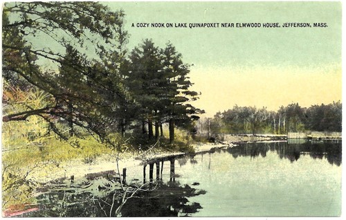 Jefferson, Mass. postcard: Lake Quinapoxet near Elmwood House. John ...