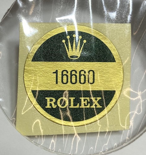 ROLEX 16660 Caseback Case Back Sticker Certificate Sea Dweller TRIPLE ...