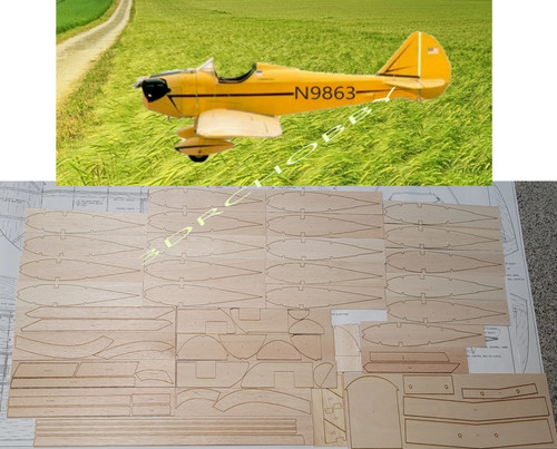 Fly Baby 84" Inch Wingspan RC Airplane Kit Laser Cut Balsa Ply Short ...