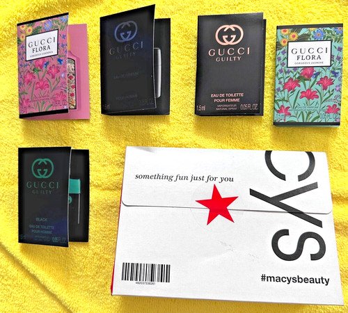 Gucci Perfume Sample 5 pieces with Macy Beauty Box | eBay