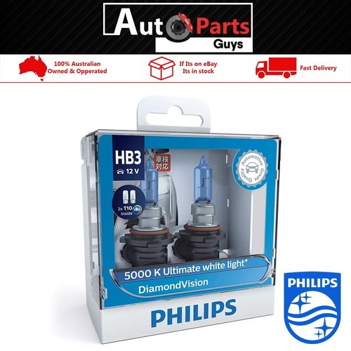 Genuine PHILIPS Diamond Vision 5000K HB3 Globe 12V 65W Pair | eBay