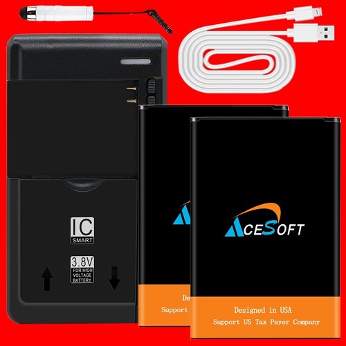 Durable 2 x 3920mAh Battery Universal Charger Cable stylus for LG ...