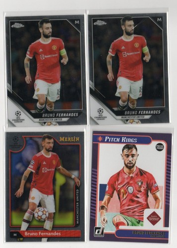 2021-22-23 topps chrome Merlin Champions League Bruno Fernandes 4X LOT ...