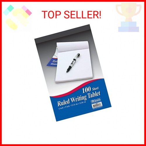 Bazic 100 Ct. 6" X 9" Ruled Writing Tablet (Pack Of 48) | eBay