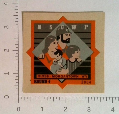 Vintage NIOSH Work Safety Morgantown West Virginia Round 4 Coal Sticker ...
