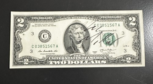 Mac Miller Signed 2 Dollar Bill - Autograph- Club Erotica | eBay