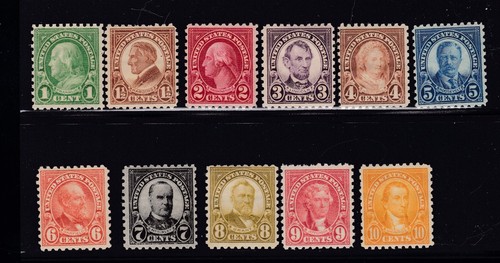 US 581-591 Regular Issue Complete Set Mint F-VF OG LH SCV $240(BB11) | eBay