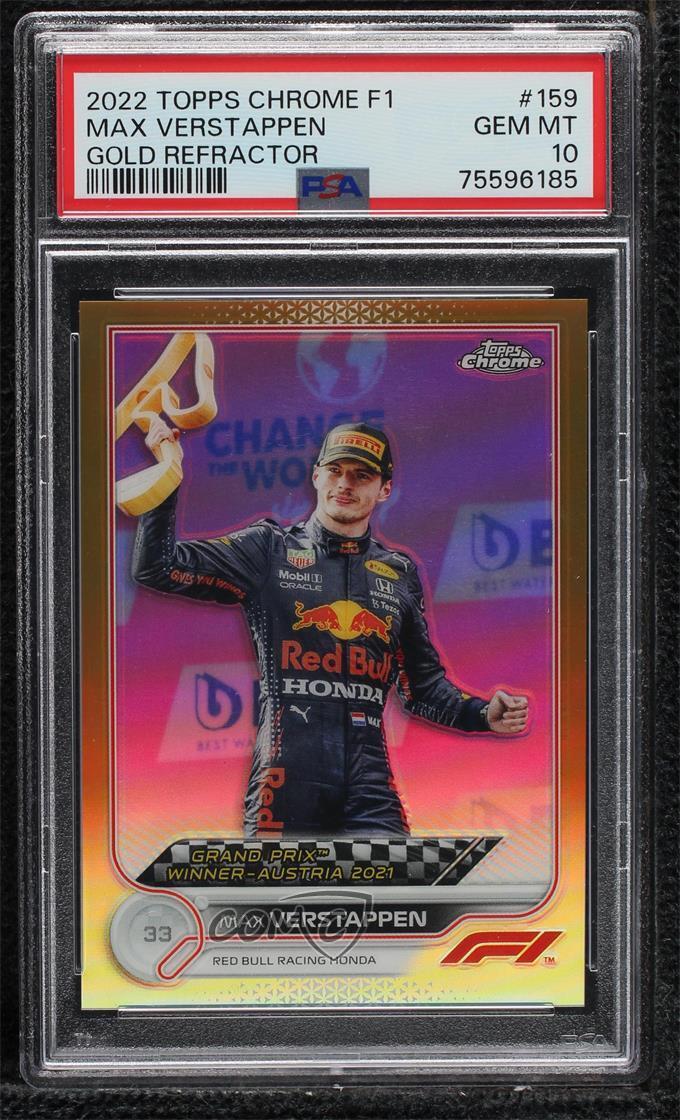 Max Verstappen 2022 Topps Chrome Formula 1 #1 Gold Refractor /50 Price ...