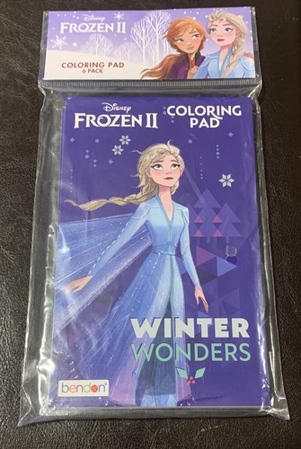 Disney Frozen II Coloring pads 6 pack Ages 3+ Winter Wonders | eBay