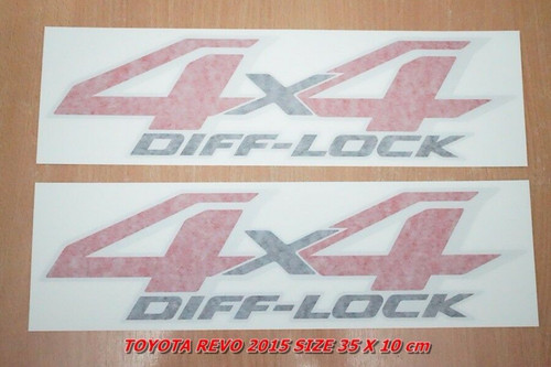 2x DIFF-LOCK 4x4 Sticker Size 35x10cm For 2015 Toyota Hilux Revo | eBay