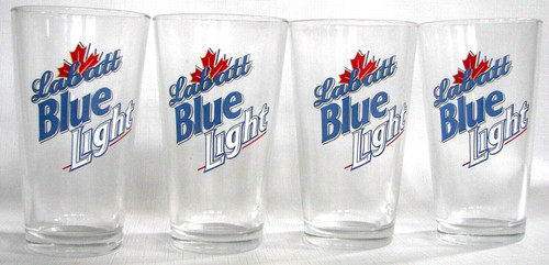 Labatt Blue Light pint glasses, brewery brand from Canada, set of 4 | eBay