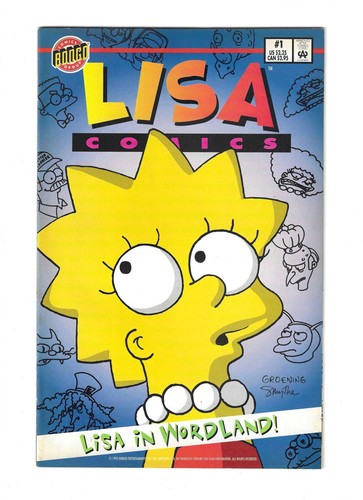 Lisa Comics #1 Direct Market Variant Cover 1995 Bongo Simpsons Tie-in ...