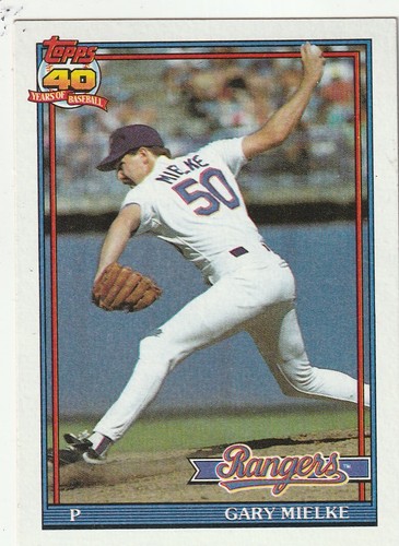 FREE SHIPPING-MINT-1991 Topps Gary Mielke #54 RANGERS-40 YEARS OF ...
