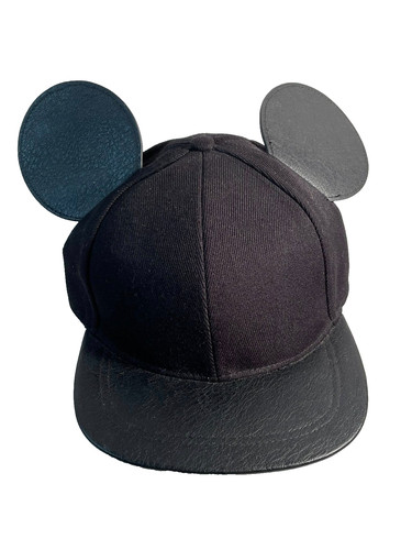 Disney Mickey Mouse Ears Hat Black Cap Snapback Adjustable Baseball ...