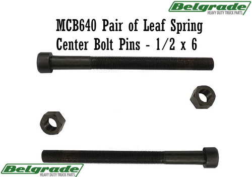 Heavy Duty Universal Rear Leaf Spring Center Bolt Pins 1/2 x 6 | 2 Pack ...