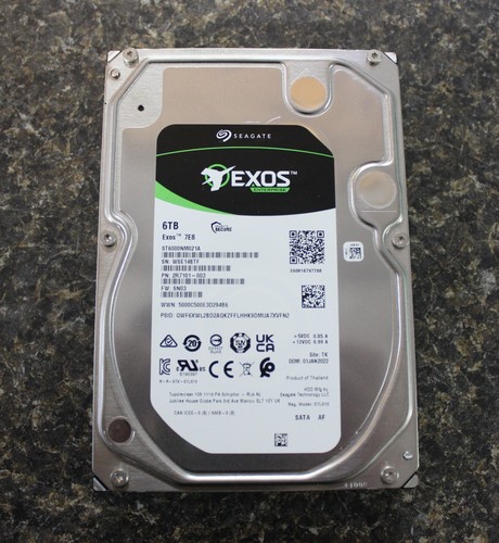 Seagate Exos 7E8 ST6000NM021A 6TB 3.5" Internal SATA Hard Drive Grade A ...