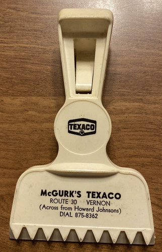 Vintage McGurk’s Texaco Advertising Ice Scrapper Vernon Connecticut CT ...
