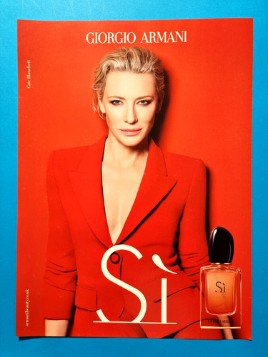CATE BLANCHETT in 1 Page Magazine GIORGIO ARMANI Fragrance SI Print AD ...