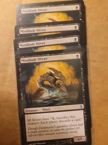 4x Magic the Gathering MTG Mindlash Sliver (118) Time Spiral LP Playset ...
