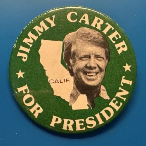 Vtg Jimmy Carter for President California Pinback Button Political 2 ...