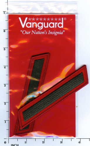 USMC 1 Bar grn/red HASH MARKS Service Stripes PATCH pair Marines ...